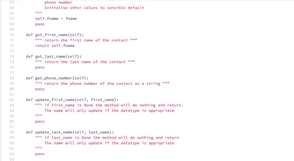 Code In Python, Please Review The Class And Object... | Chegg.com