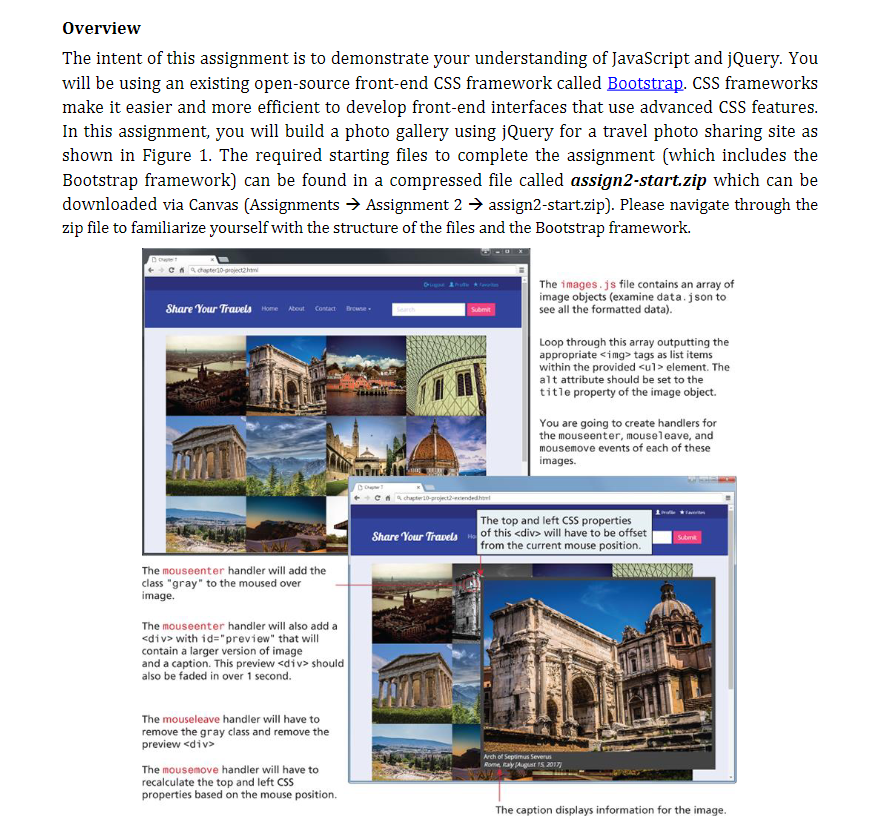 Solved Overview The intent of this assignment is to | Chegg.com