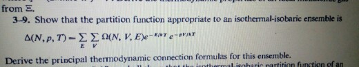 Solved from Ξ. 3-9. Show that the partition function | Chegg.com