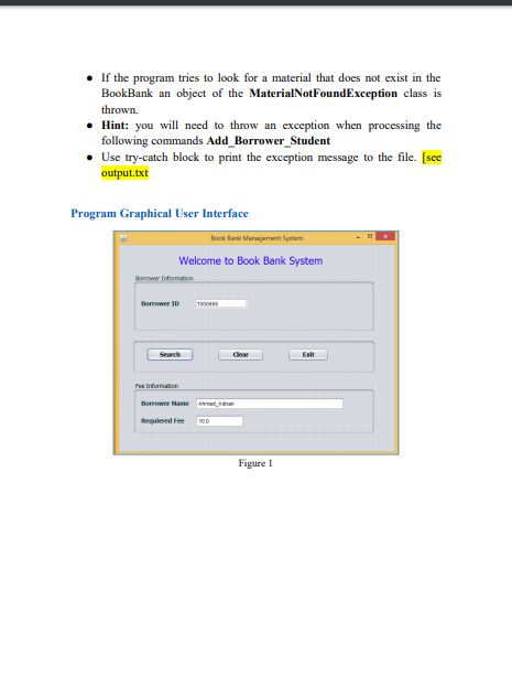 Description Book Bank System is a simple system that | Chegg.com
