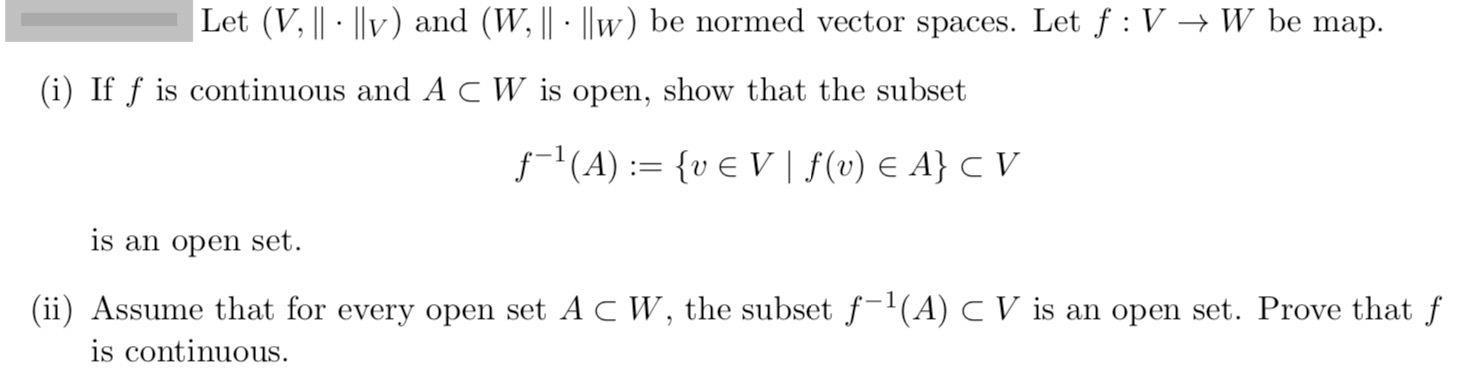 Solved Let (V, ||· ||v) and (W, || · ||w) be normed vector | Chegg.com