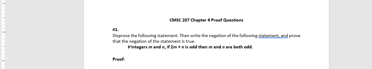Solved CMSC 207 Chapter 4 Proof Questions #1. Disprove the | Chegg.com