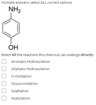 Solved Multiple answers, select ALL correct options. NH2 OH | Chegg.com