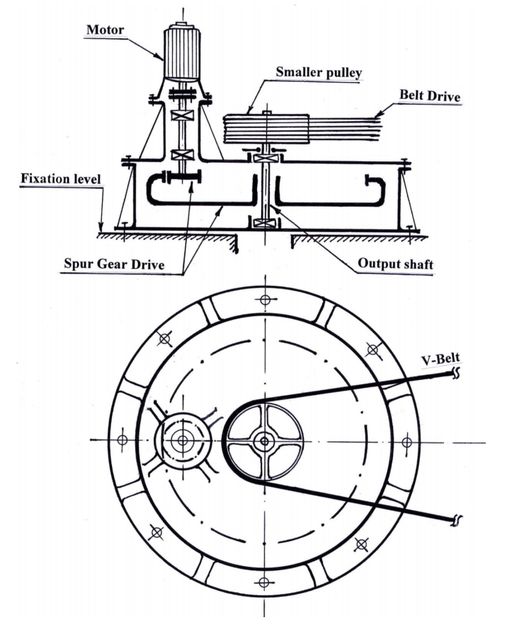 The drawing shows the layout of a horizontal | Chegg.com