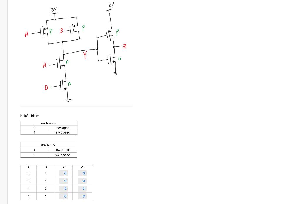 Solved For the above circuit, determine the truth table. | Chegg.com