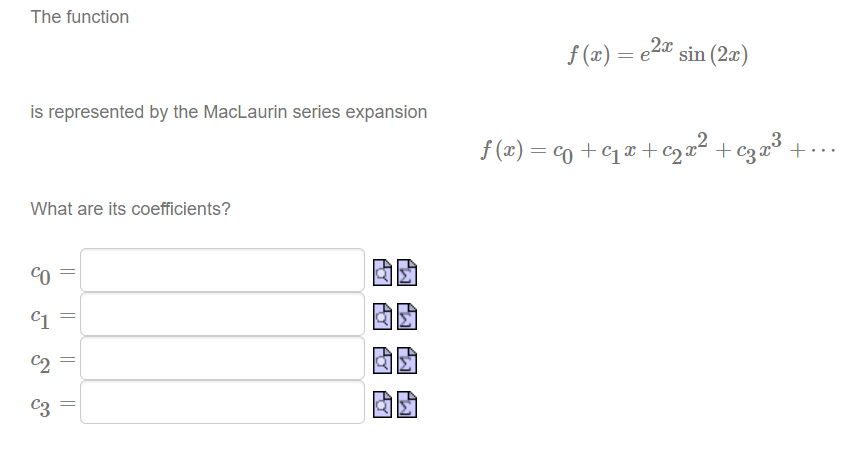 Solved The function f(x)=e2xsin(2x) is represented by the | Chegg.com