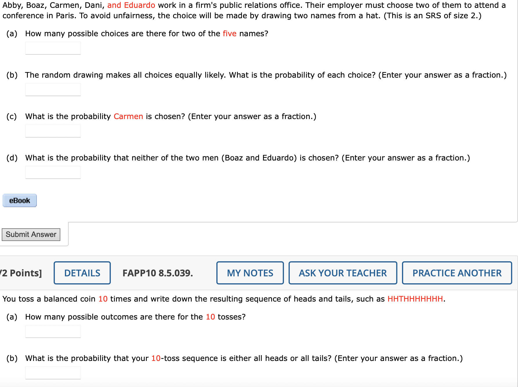 Solved Abby, Boaz, Carmen, Dani, and Eduardo work in a | Chegg.com