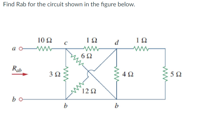Solved Find Rab for the circuit shown in the figure below. | Chegg.com