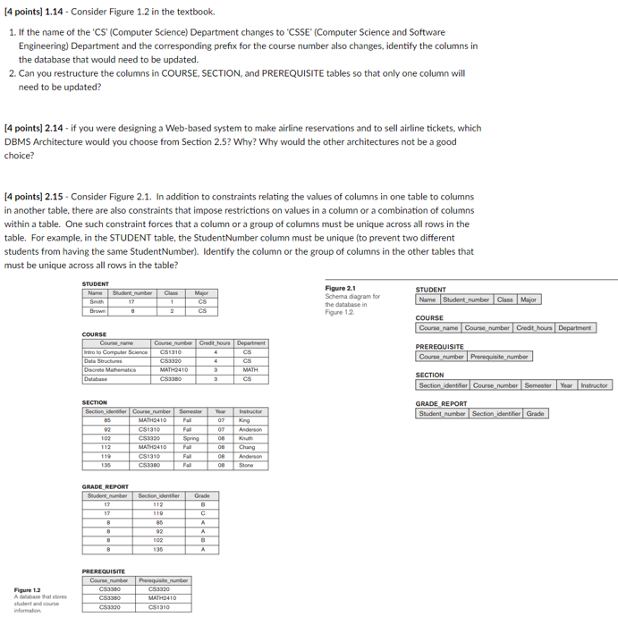 [4 points] 1.14 Consider Figure 1.2 in the textbook. | Chegg.com