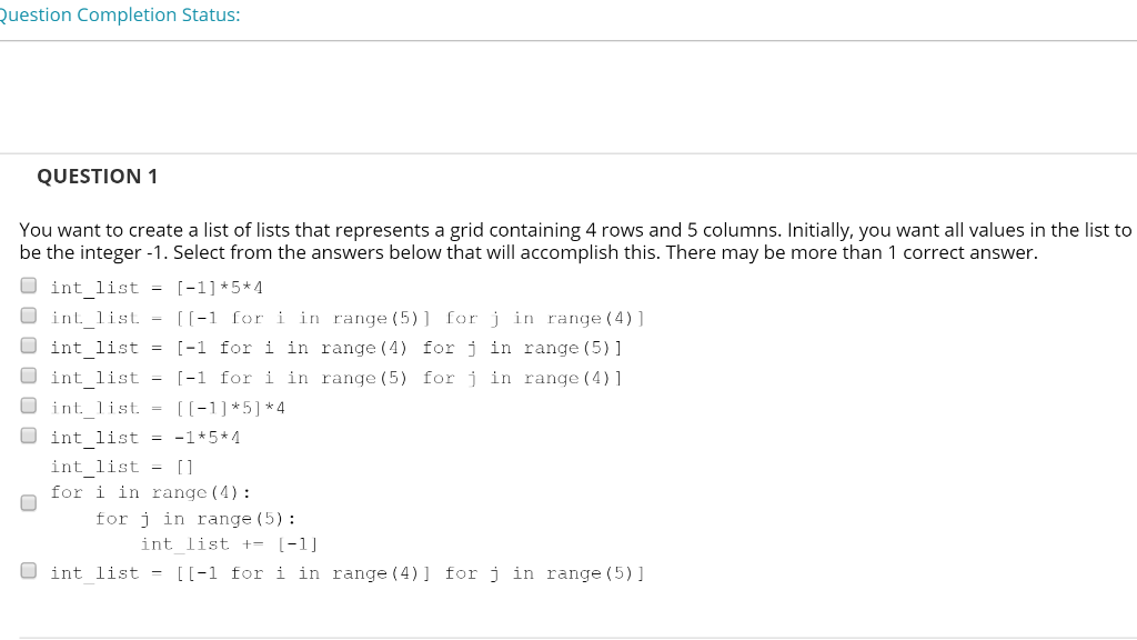 Solved Question Completion Status Question 1 You Want To
