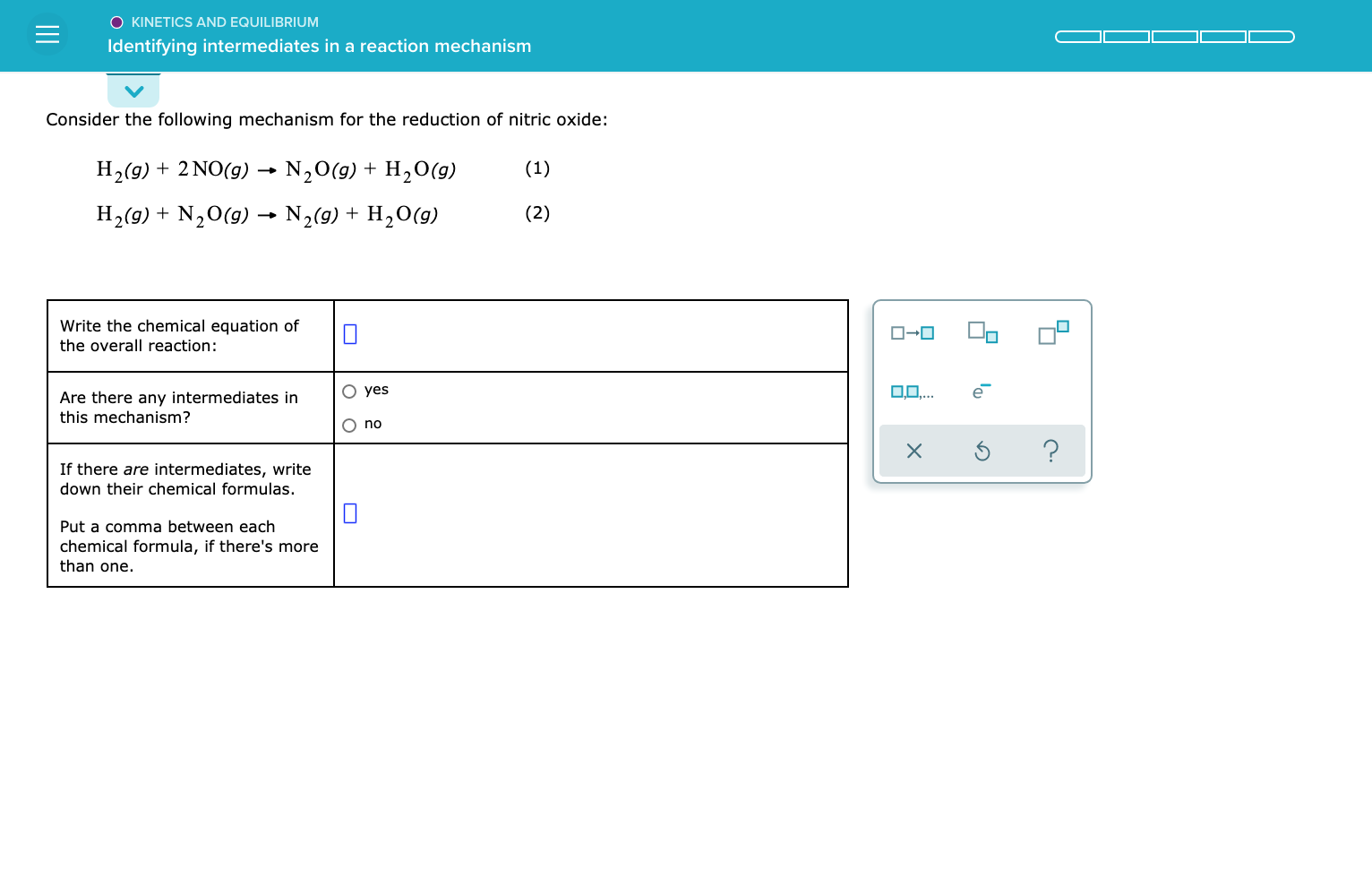 Solved O KINETICS AND EQUILIBRIUM Identifying intermediates | Chegg.com