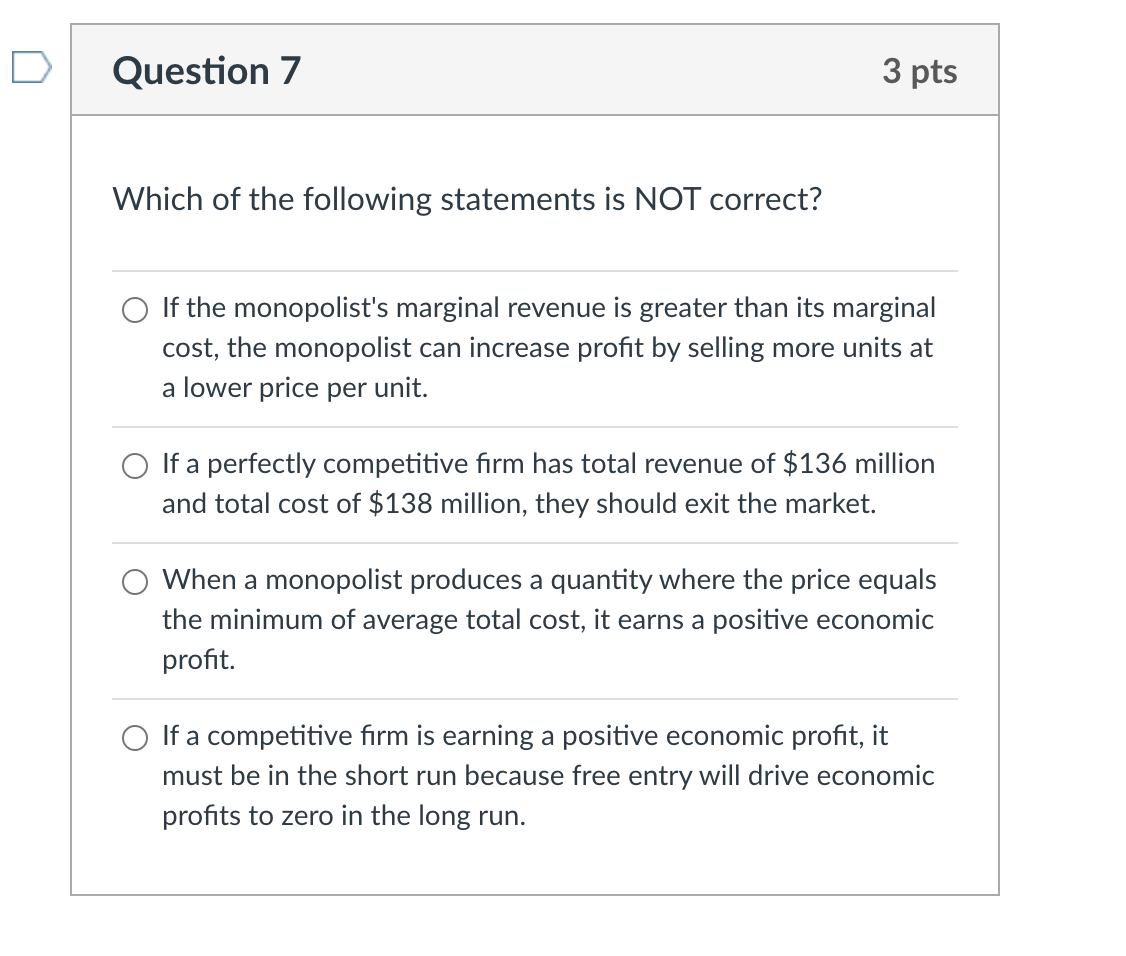 Solved When a monopolist increases the amount of output that | Chegg.com
