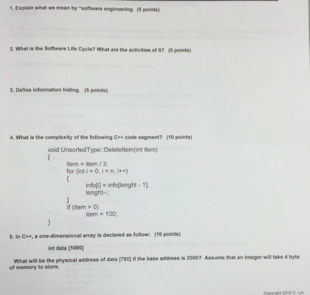Solved Explain what wo mean by "software engineering. What | Chegg.com