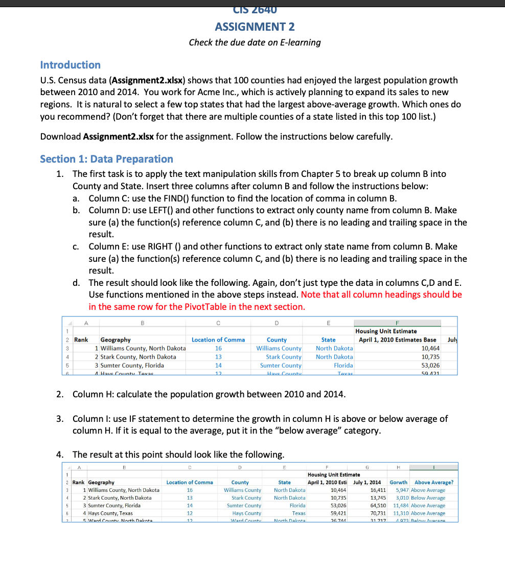 Solved CIS 2640 ASSIGNMENT 2 Check the due date on | Chegg.com