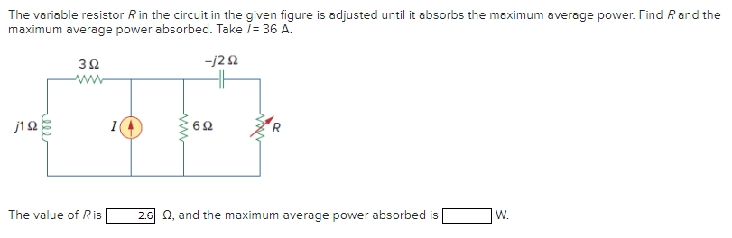 Solved The variable resistor R ﻿in the circuit in the given | Chegg.com