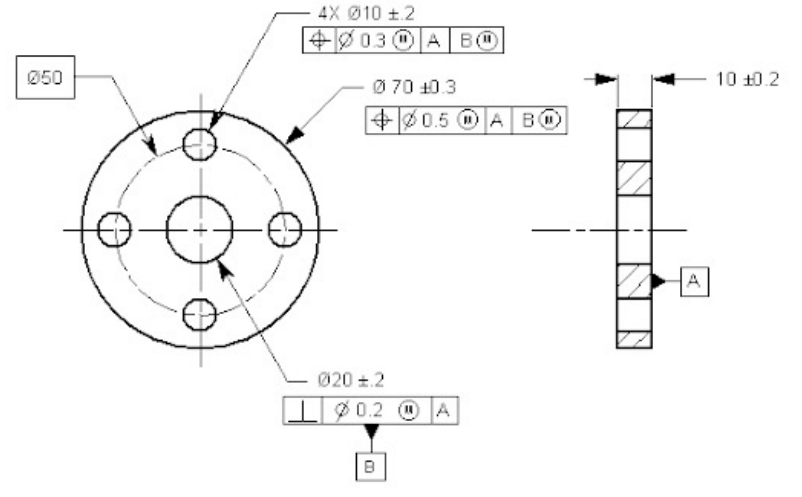 Solved GD & T Analyze and explain the feature control | Chegg.com