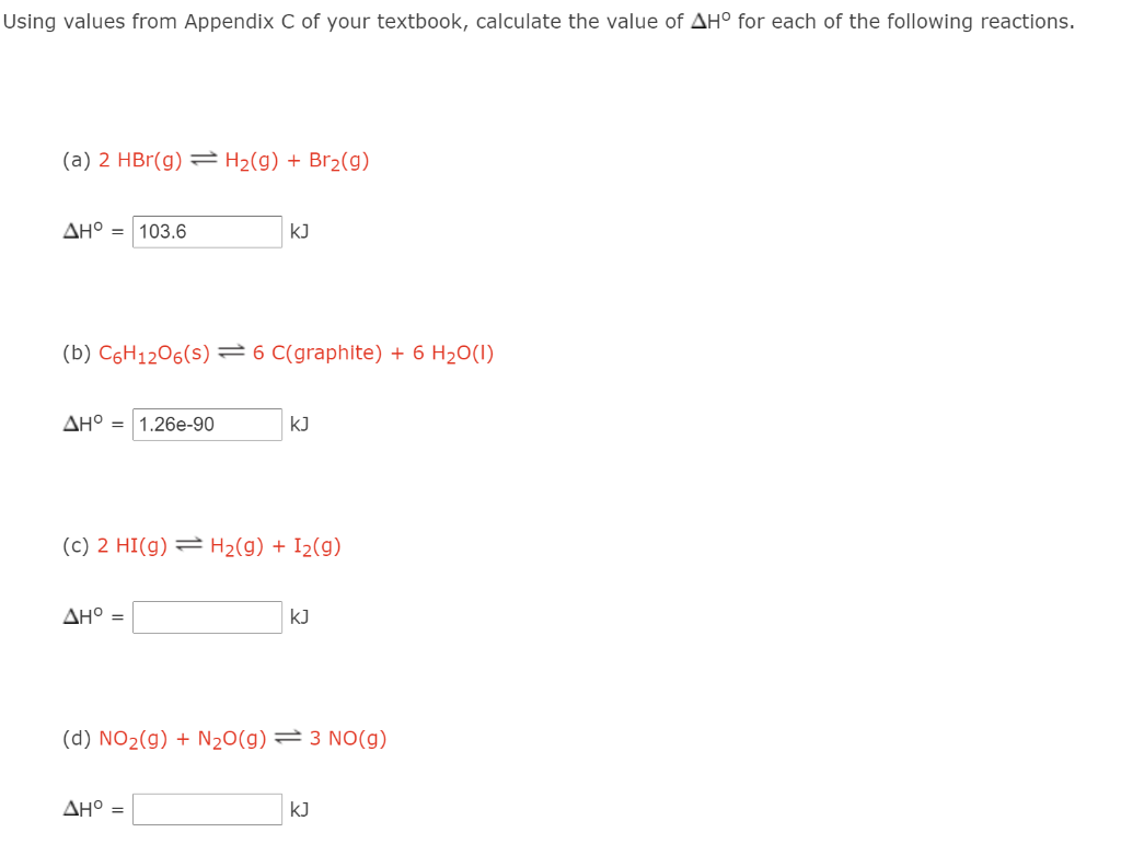 Solved Using values from Appendix C of your textbook, | Chegg.com