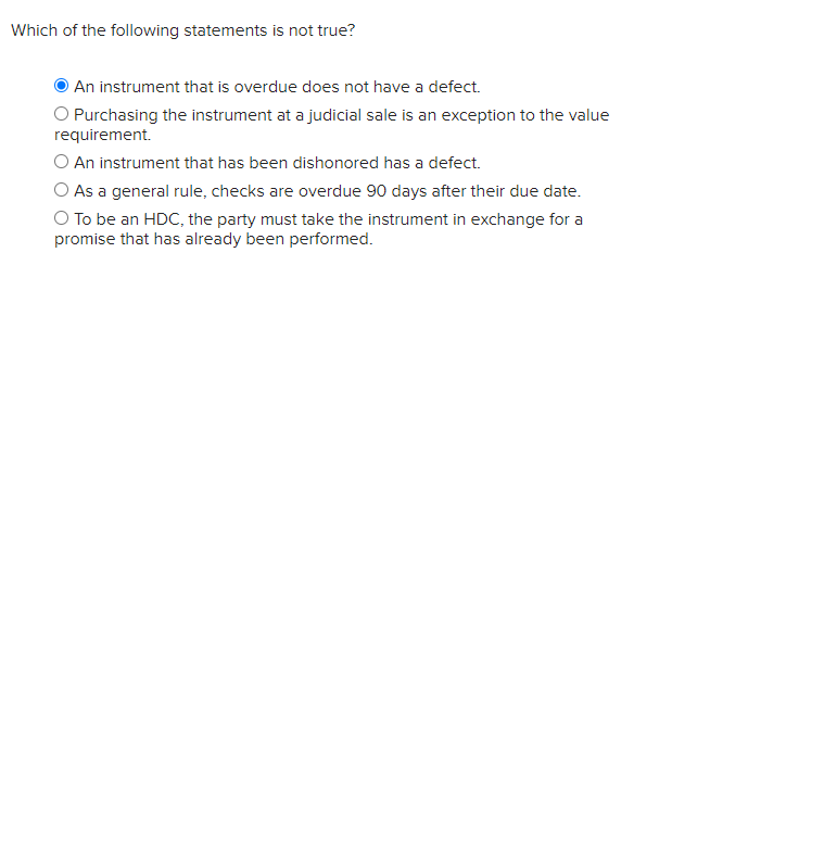 Solved Which of the following statements is not true? An | Chegg.com