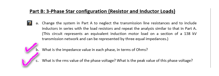 Solved Part A: 3-Phase Star configuration (Resistor Loads) | Chegg.com