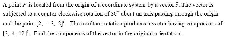 Solved A point P is located from the origin of a coordinate | Chegg.com