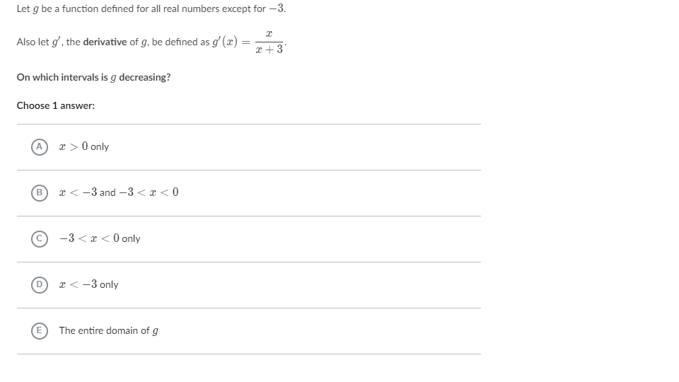 Solved Let g be a function defined for all real numbers | Chegg.com