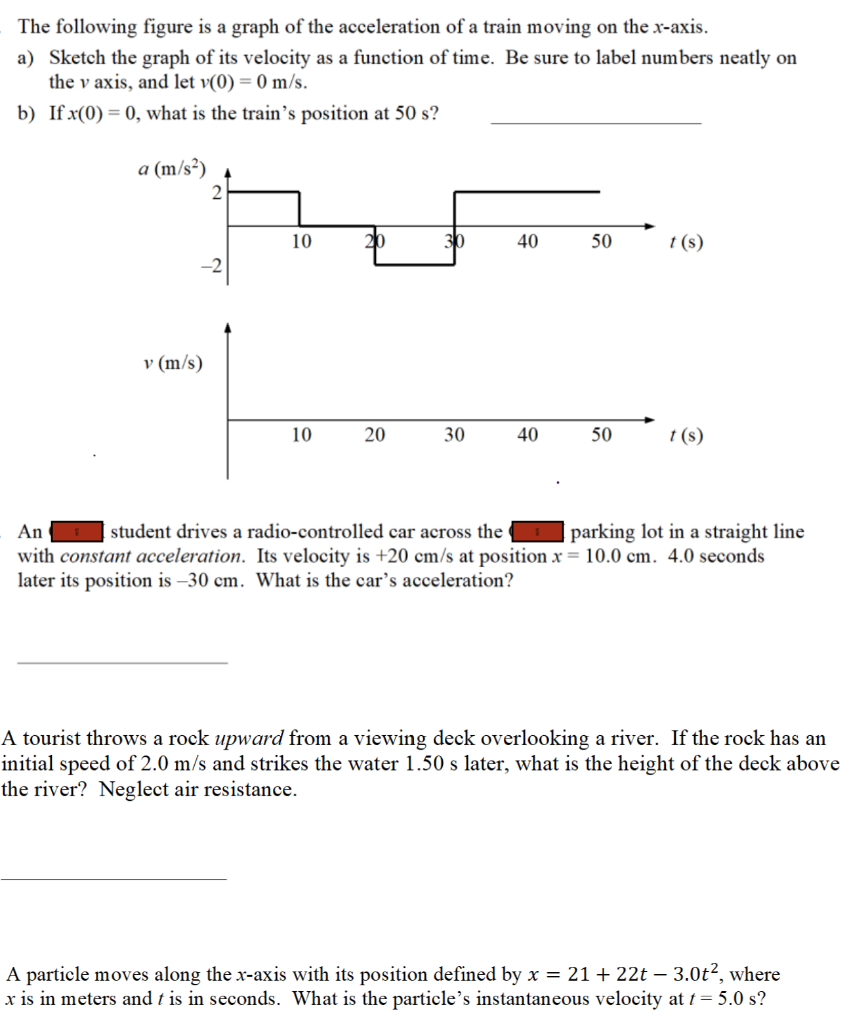 Solved The following figure is a graph of the acceleration | Chegg.com
