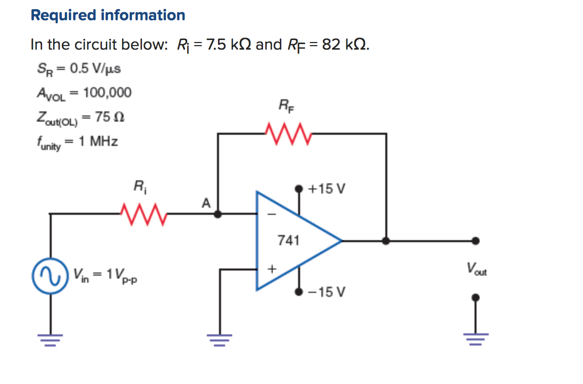 Solved 1) Calculate the closed-loop voltage gain ACL for the | Chegg.com