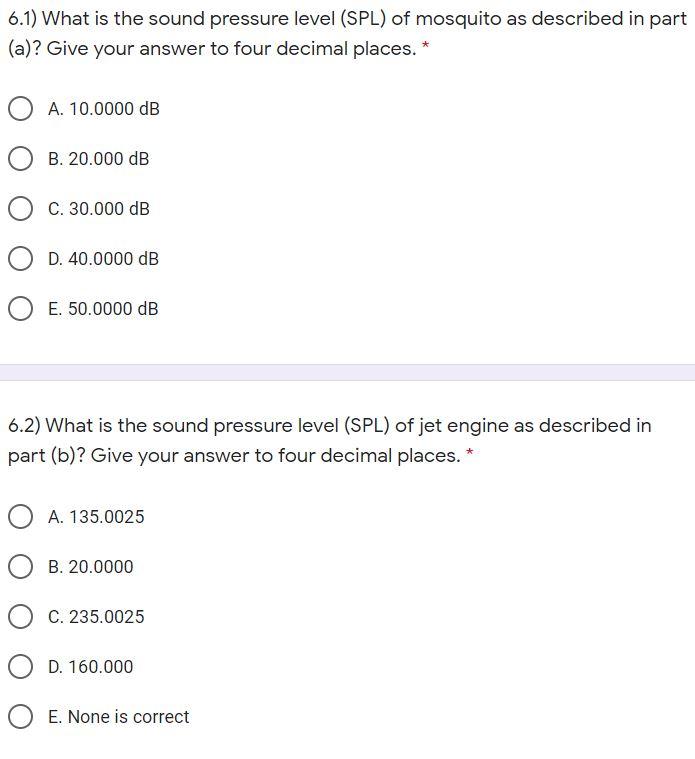 Solved The sound pressure level (SPL, measured in units dB) | Chegg.com