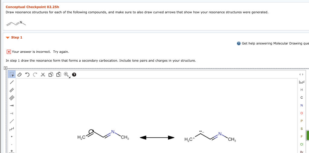 Solved Conceptual Checkpoint 02.25h Draw resonance | Chegg.com