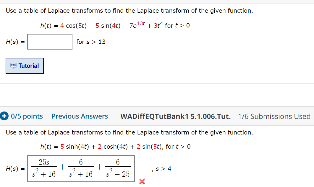 Solved Use a table of Laplace transforms to find the Laplace | Chegg.com