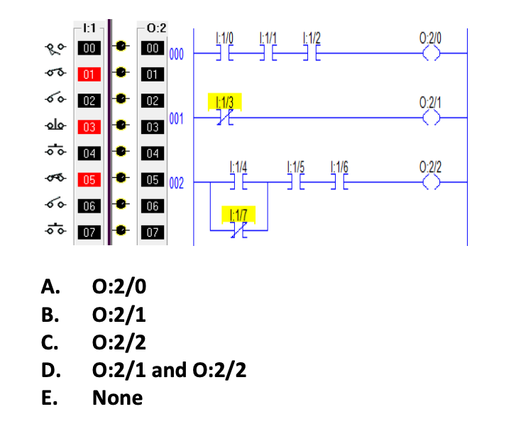 Solved For the given states of the switches in the I/O | Chegg.com
