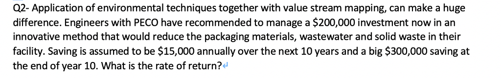 Solved Q2- Application of environmental techniques together | Chegg.com