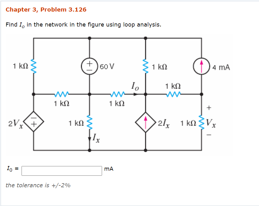 Solved Chapter 3, Problem 3.090 Determine V, in the network | Chegg.com