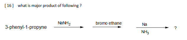 Solved [16] what is major product of following ? NaNH2 bromo | Chegg.com