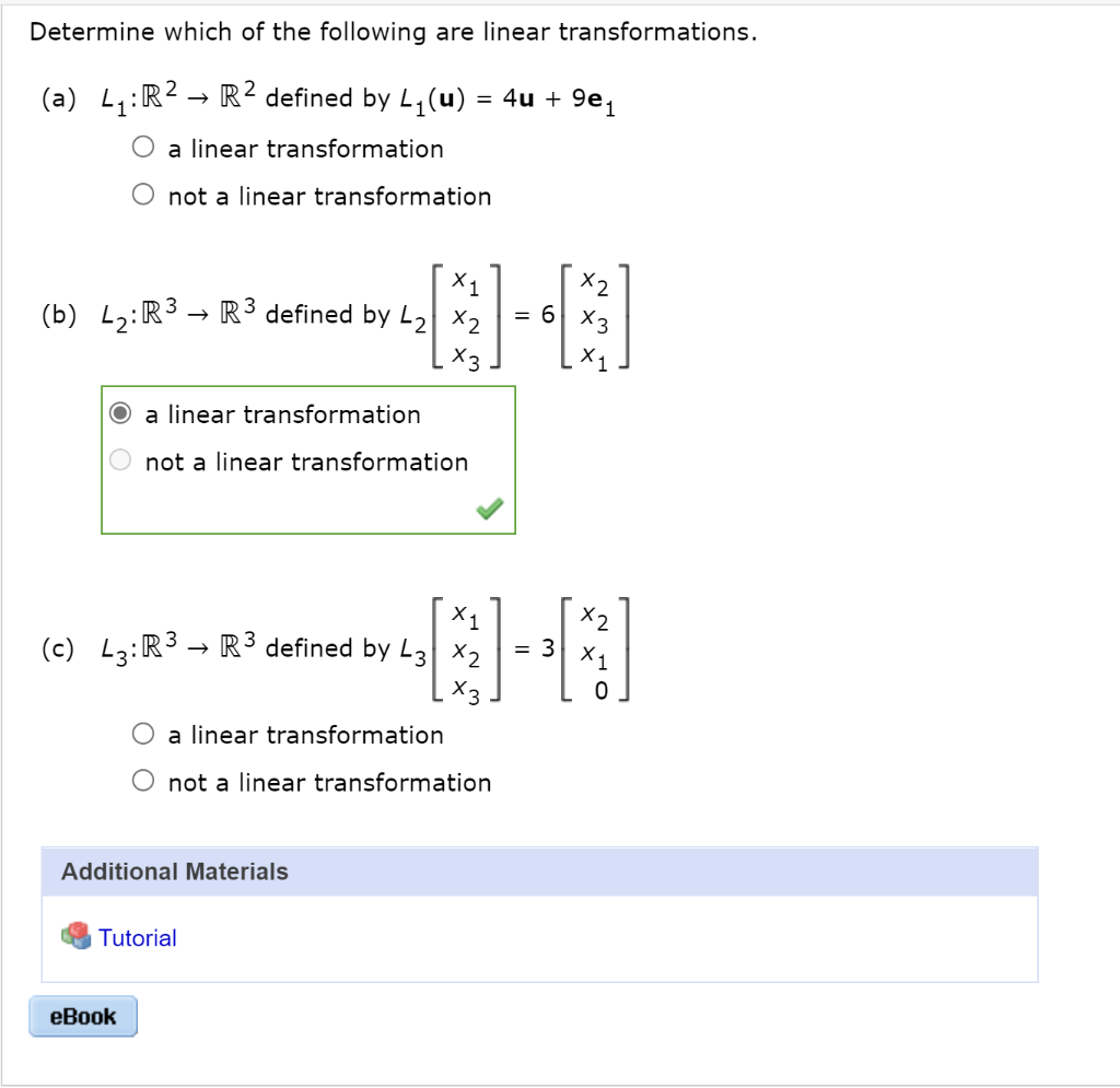 Solved Determine which of the following are linear | Chegg.com