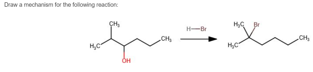 Solved Draw a mechanism for the following reaction: CH3 H,C | Chegg.com