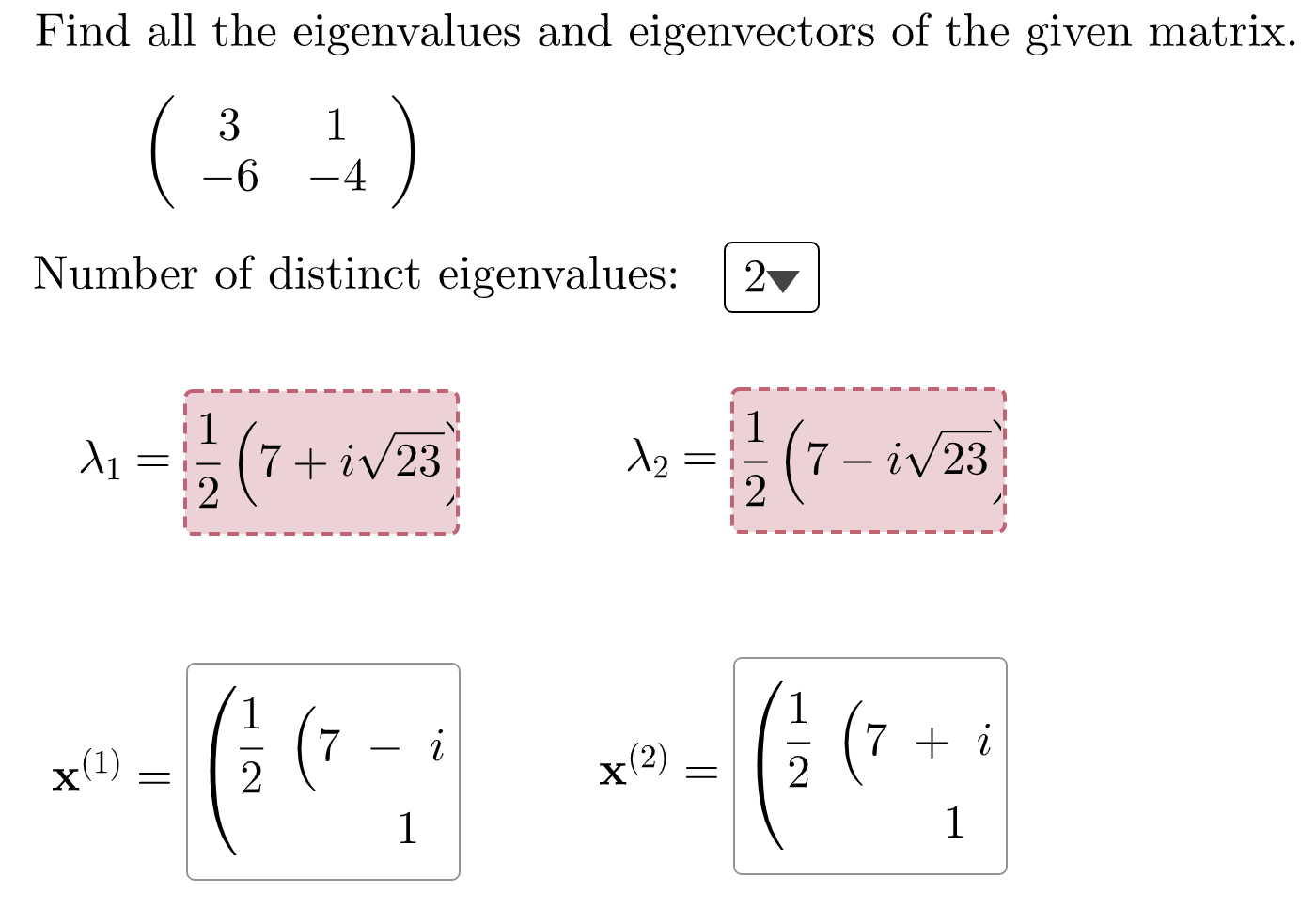 Solved Find all the eigenvalues and eigenvectors of the | Chegg.com