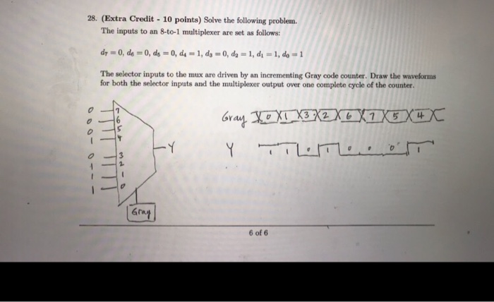 Solved 28. (Extra Credit - 10 points) Solve the following | Chegg.com