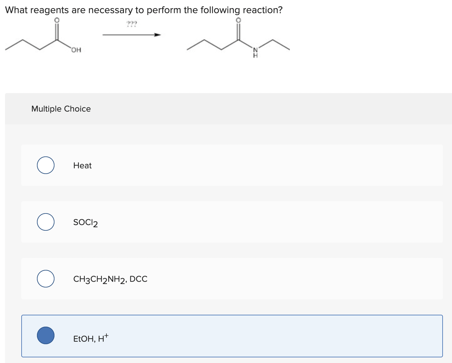 Solved What reagents are necessary to perform the following | Chegg.com