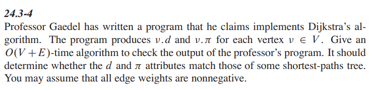 Solved 24.3−4 Professor Gaedel has written a program that he | Chegg.com