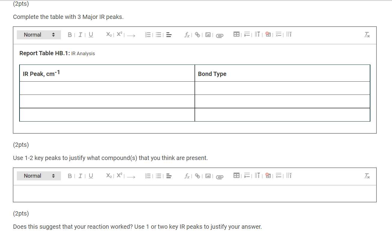 Solved Week 12 Data And Report Submission - Hydroboration | Chegg.com