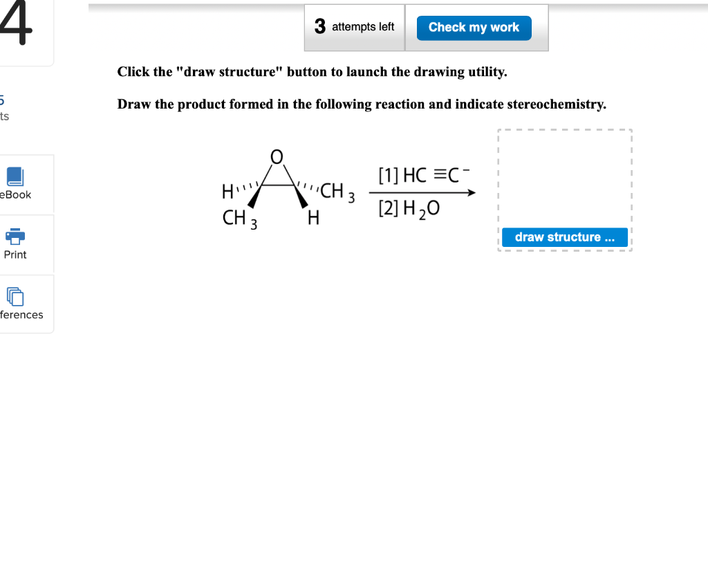 Solved 4 3 attempts left Check my work Click the "draw | Chegg.com