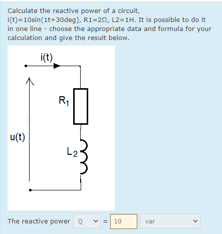 Solved Calculate the reactive power of a circuit, | Chegg.com