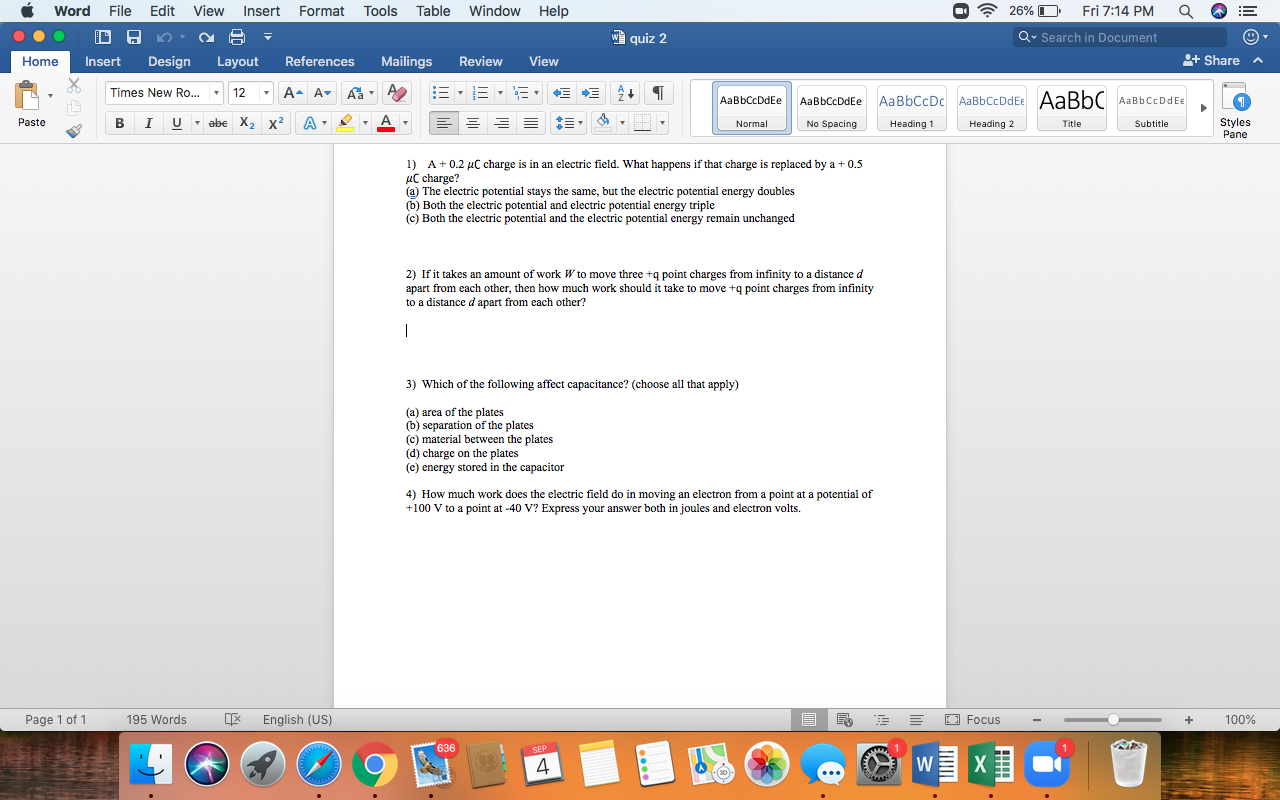 Solved Word File Edit View Insert Format Tools Table Window | Chegg.com