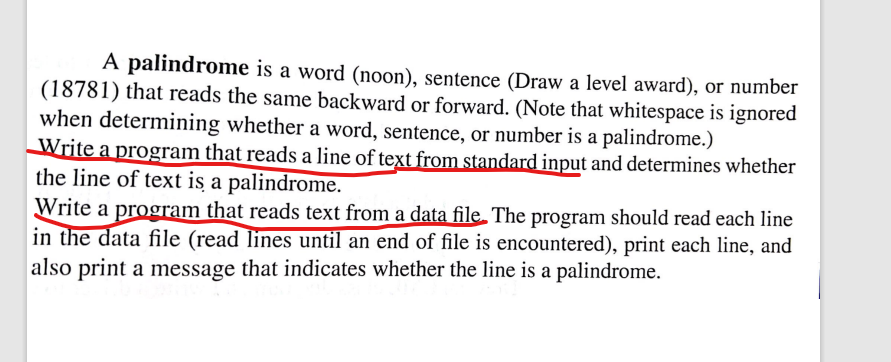 Solved A palindrome is a word (noon), sentence (Draw a level | Chegg.com