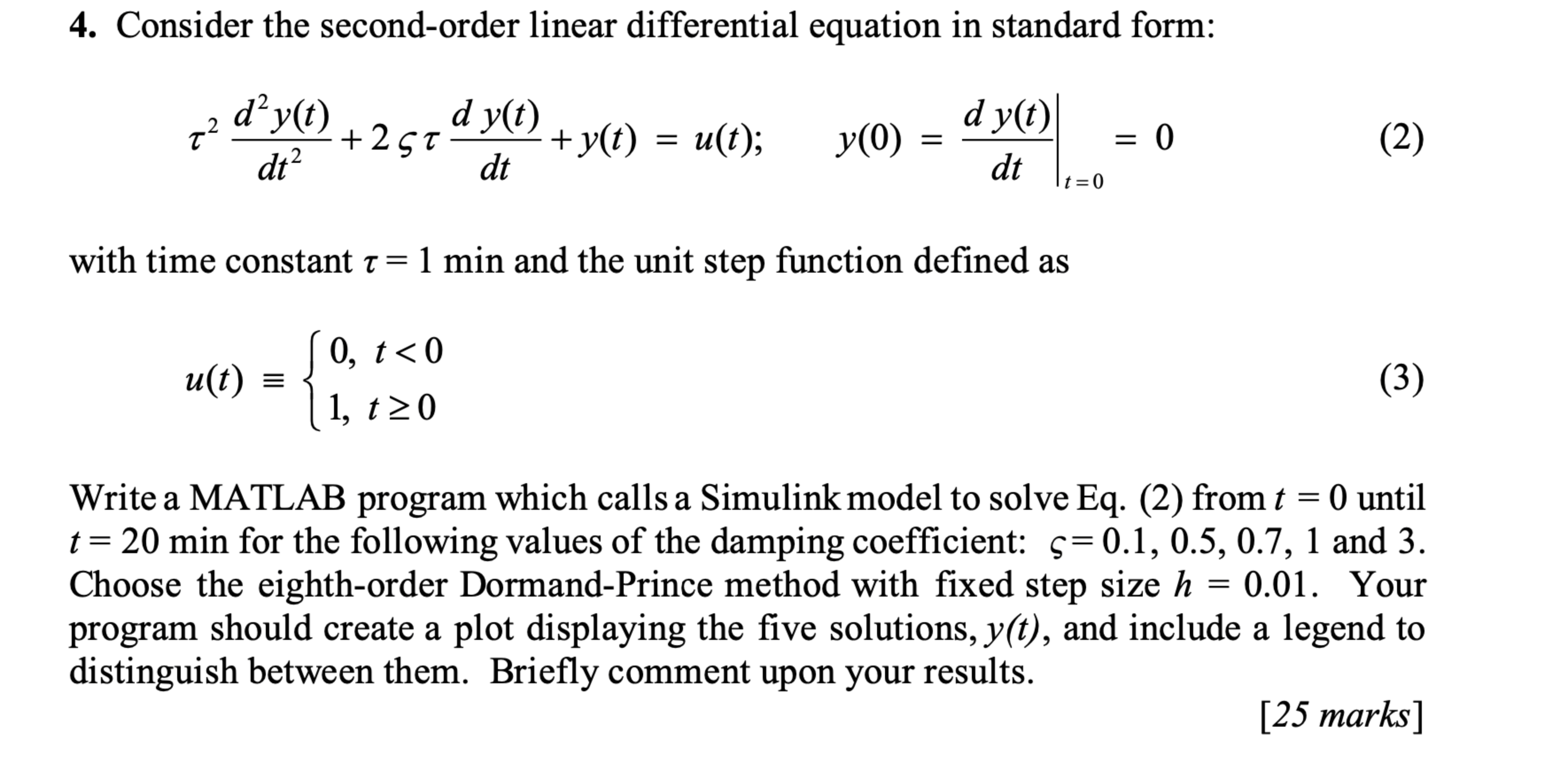 Solved Consider the second-order linear differential | Chegg.com