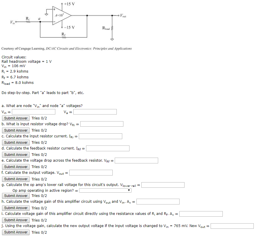 Solved: Vout 6-15 V Rivad $ Courtesy Of Cengage Learning, ... | Chegg.com
