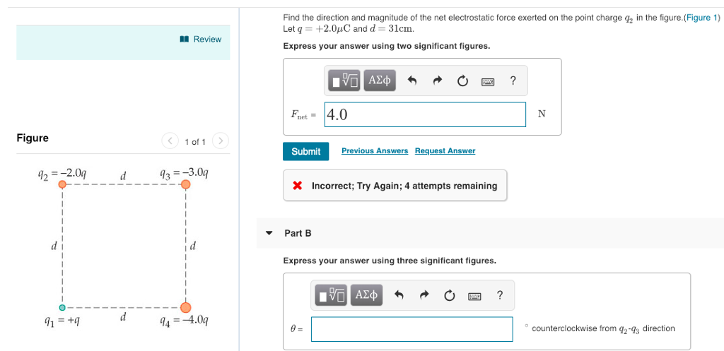 Solved Find the direction and magnitude of the net | Chegg.com