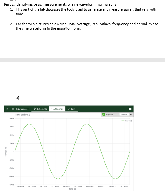 Solved Part 2. Identifying basic measurements of sine | Chegg.com