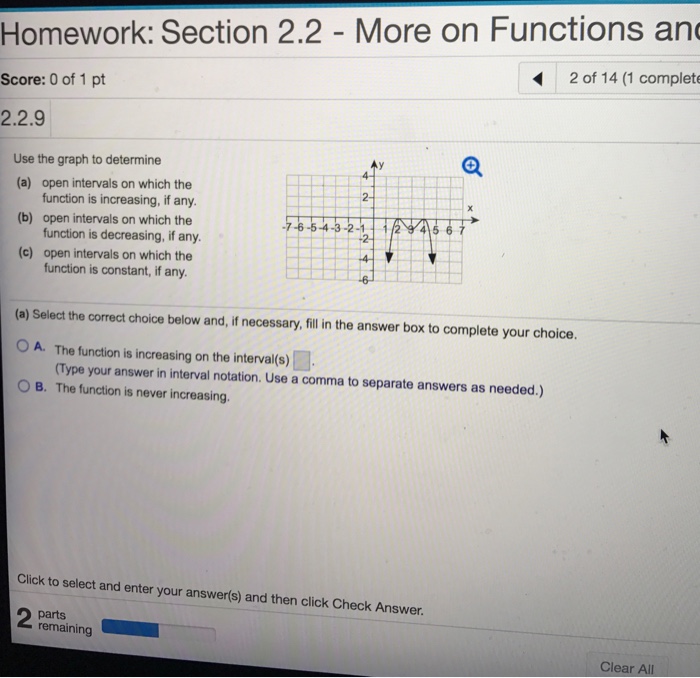Solved Homework Section 2 2 More On Functions An 2 Of 14